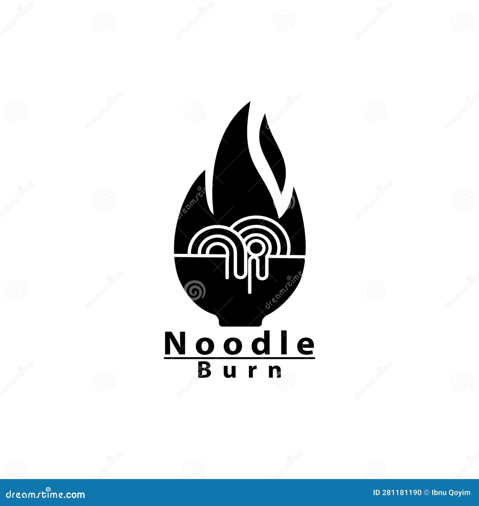 Hot Noodle Logo Design Template Spicy Noodle Illustration Stock Vector ...