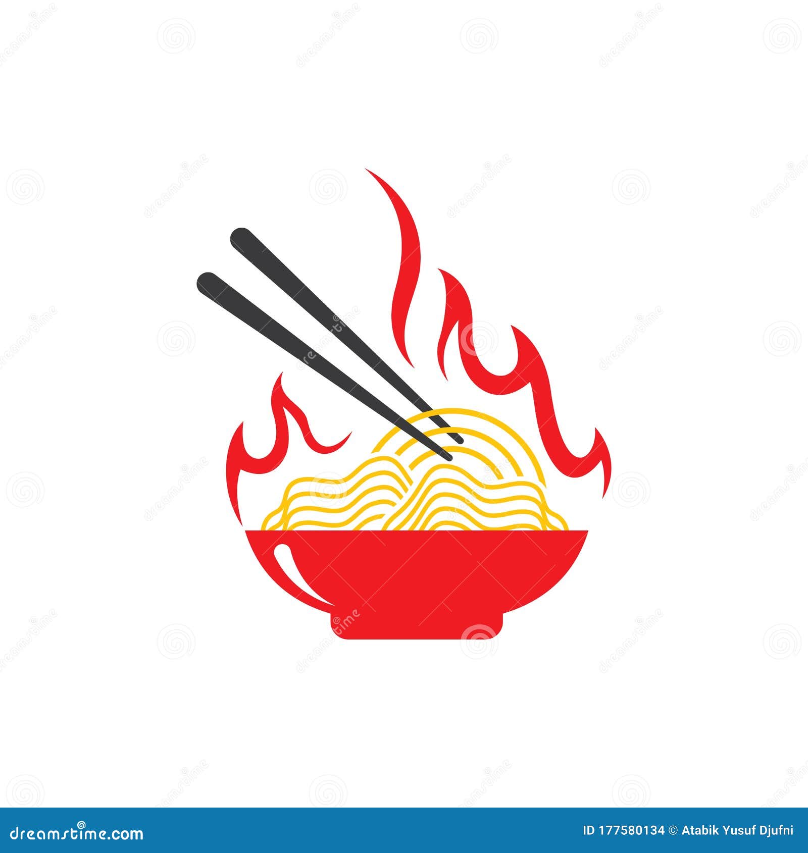 Hot Noodle Logo Vector Icon Stock Vector - Illustration of soup, noodle ...