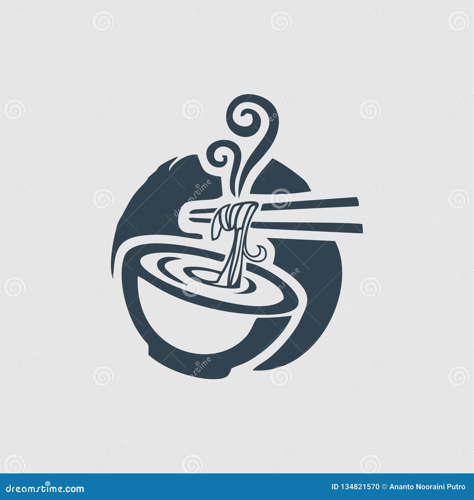 Hot Noodles Monogram Logo Inspiration Stock Photo - Illustration of ...