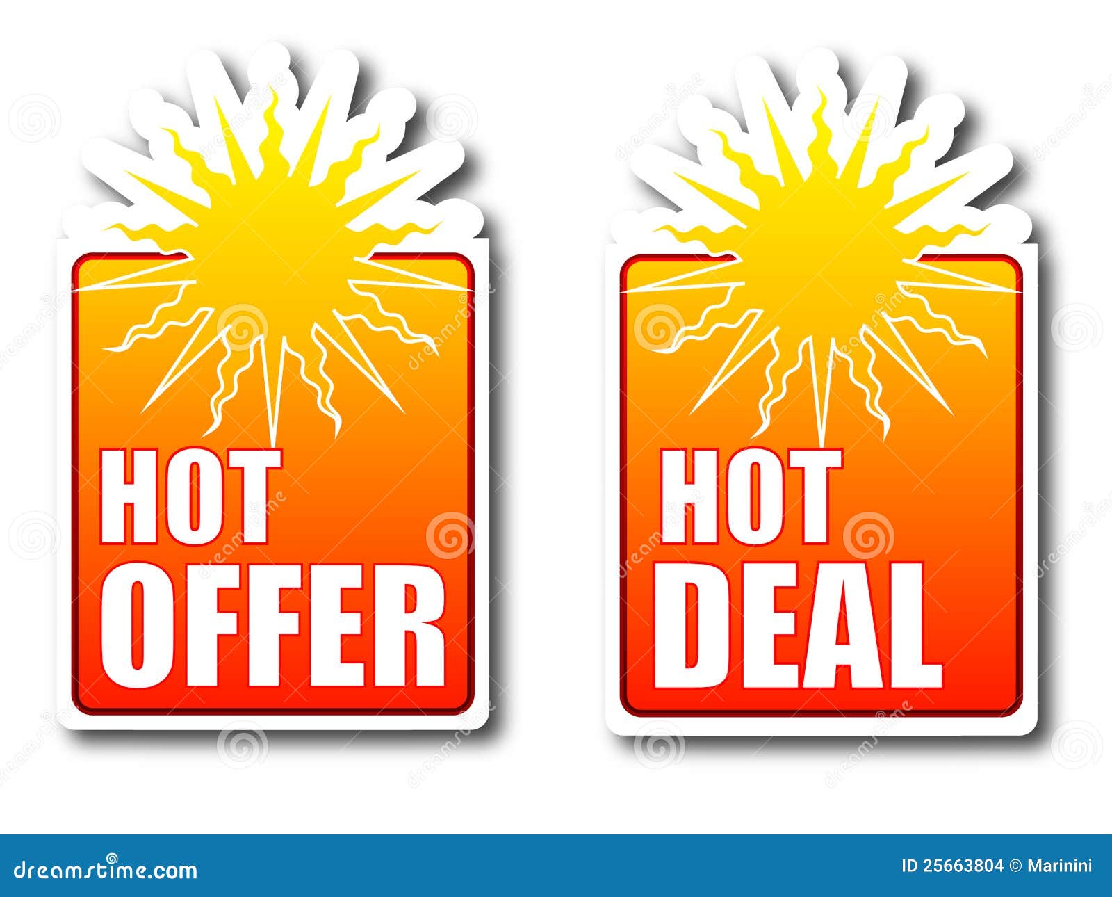 Hot offer Hot deal badges stock illustration. Illustration of premium ...