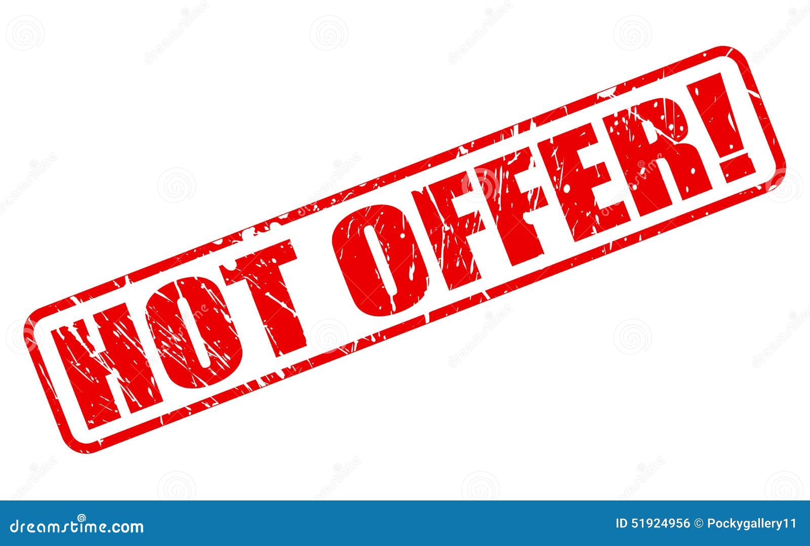 Hot offer red stamp text stock vector. Illustration of commerce - 51924956