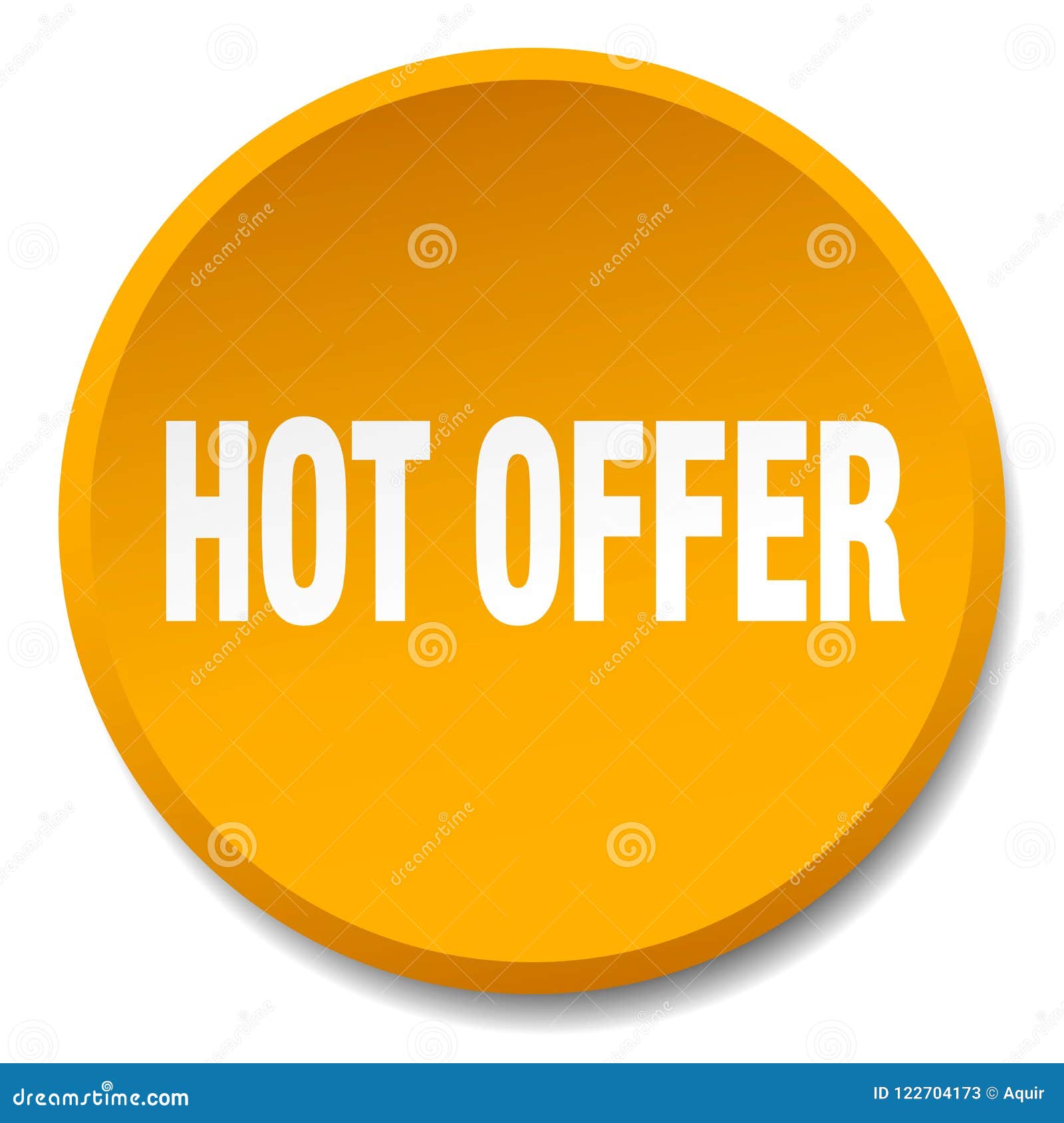 Hot offer button stock vector. Illustration of shadow - 122704173