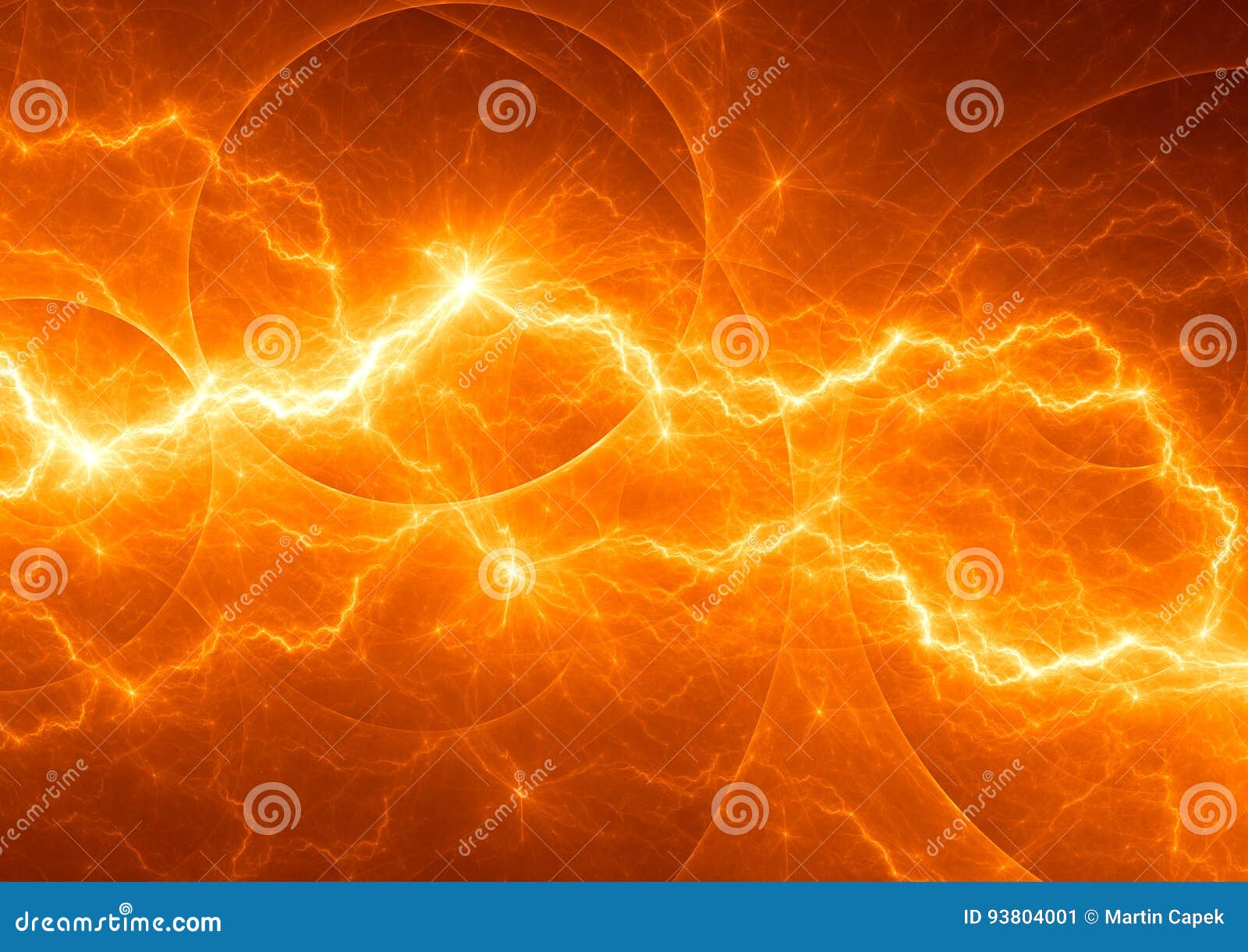 Orange Lightning Background