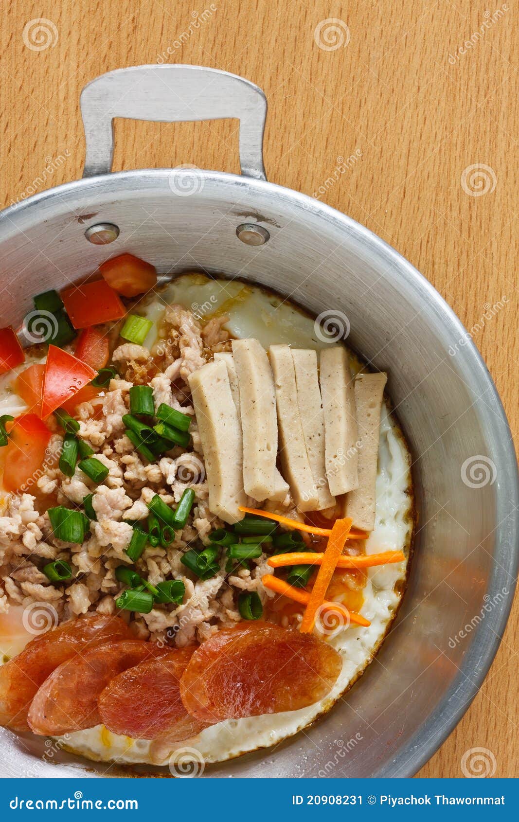 Hot Pan Fried Egg Stuff stock image. Image of thai, pork - 20908231