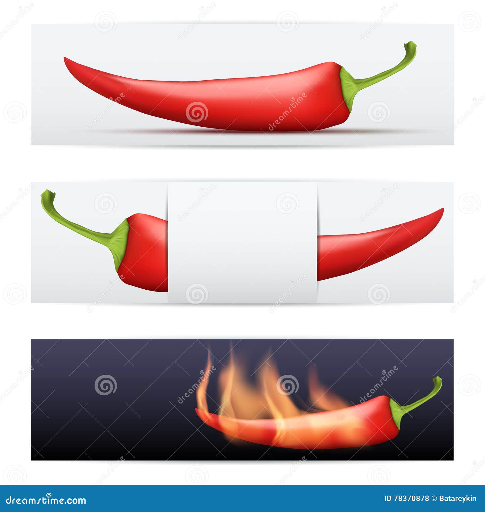 Hot Pepper Pattern Food Banners Stock Vector - Illustration of ...