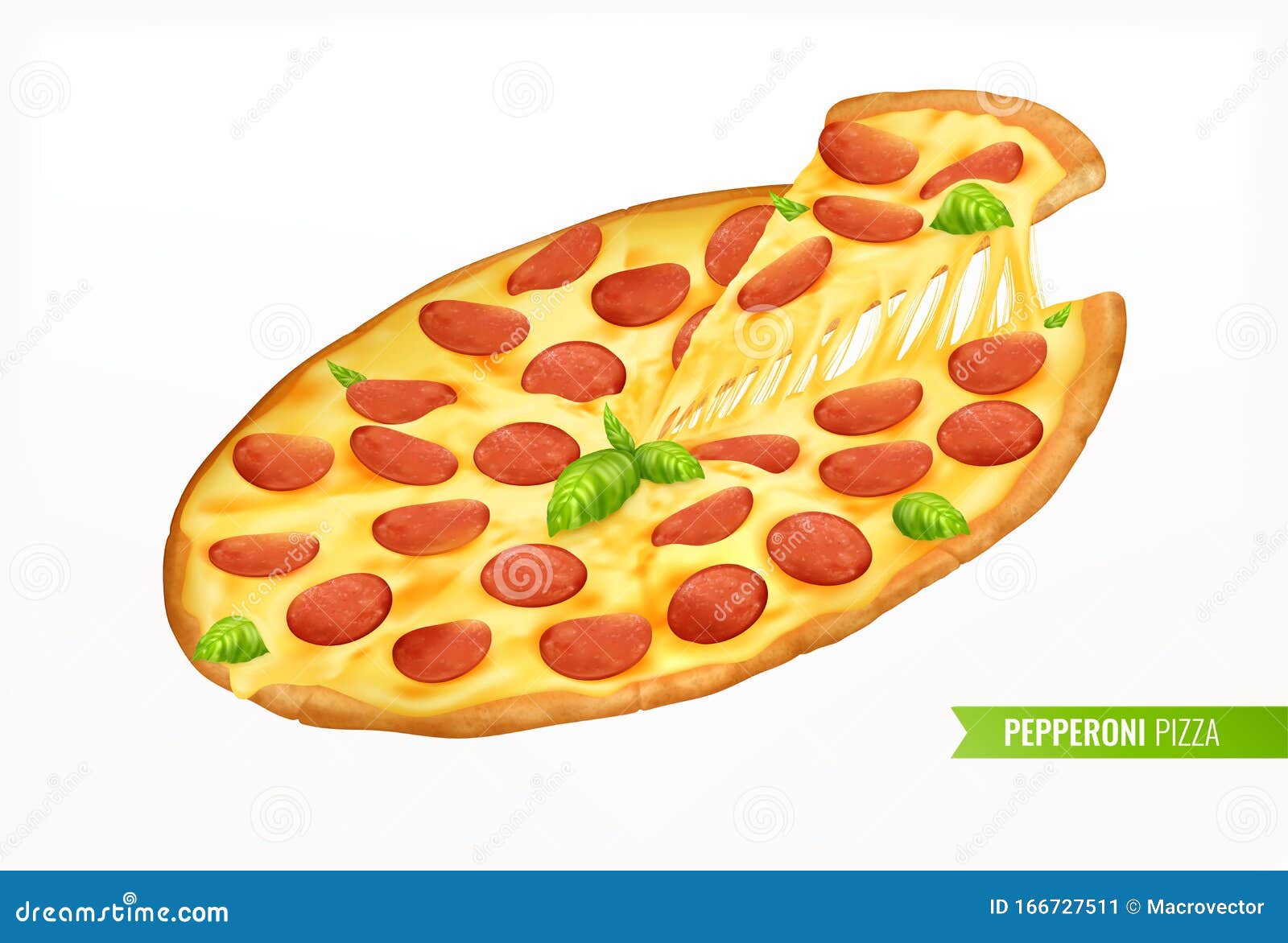 Hot Pepperoni Realistic Composition Stock Vector - Illustration of ...