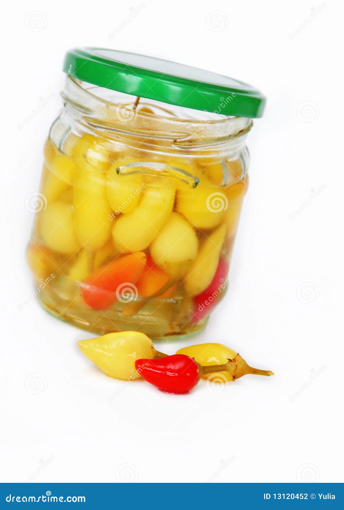 Hot peppers preserves stock photo. Image of ajar, preserves - 13120452