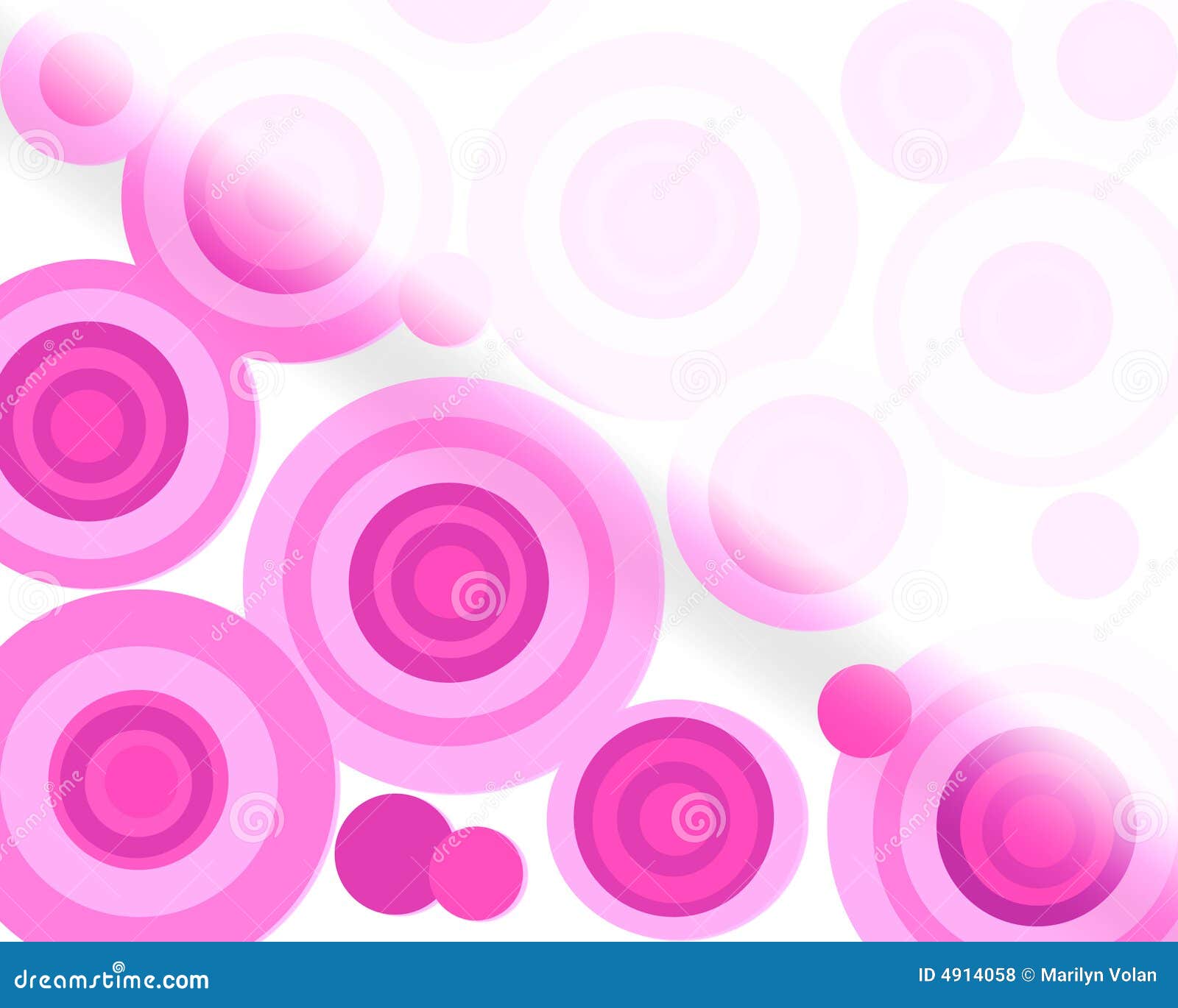 Hot Pink Retro Circles stock illustration. Illustration of background ...