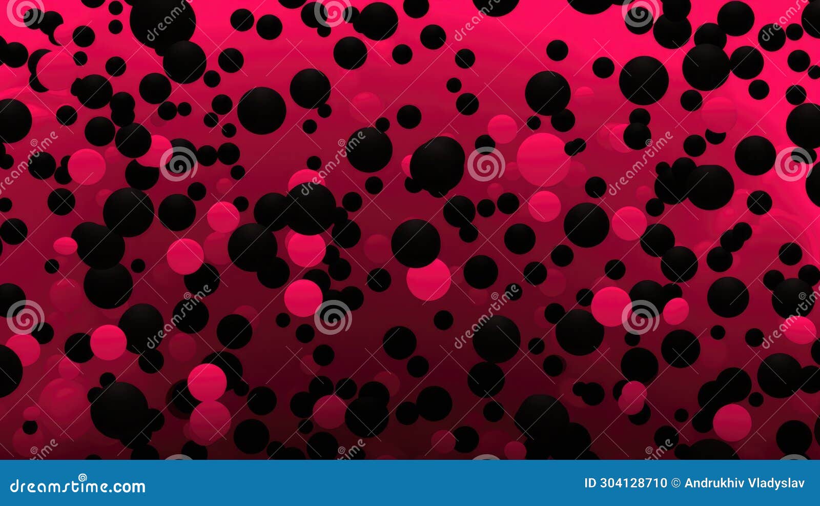 Hot Pink Spots on Black Background, Abstract Illustration Stock ...