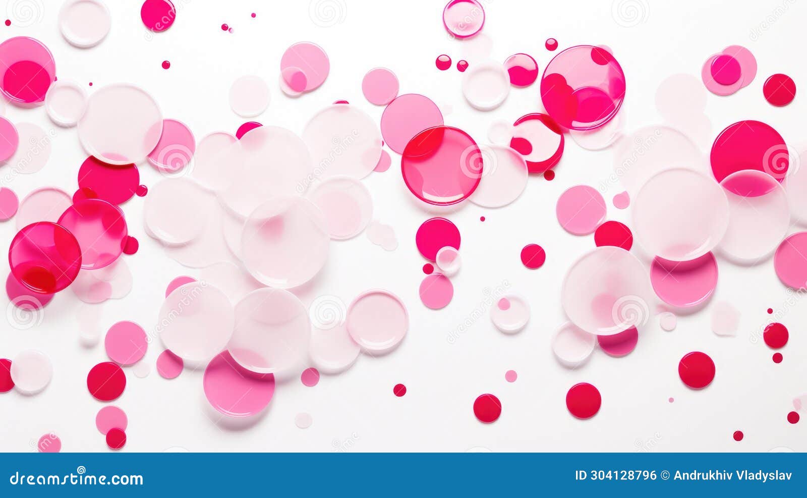 Hot Pink Spots on White Background, Abstract Illustration Stock ...