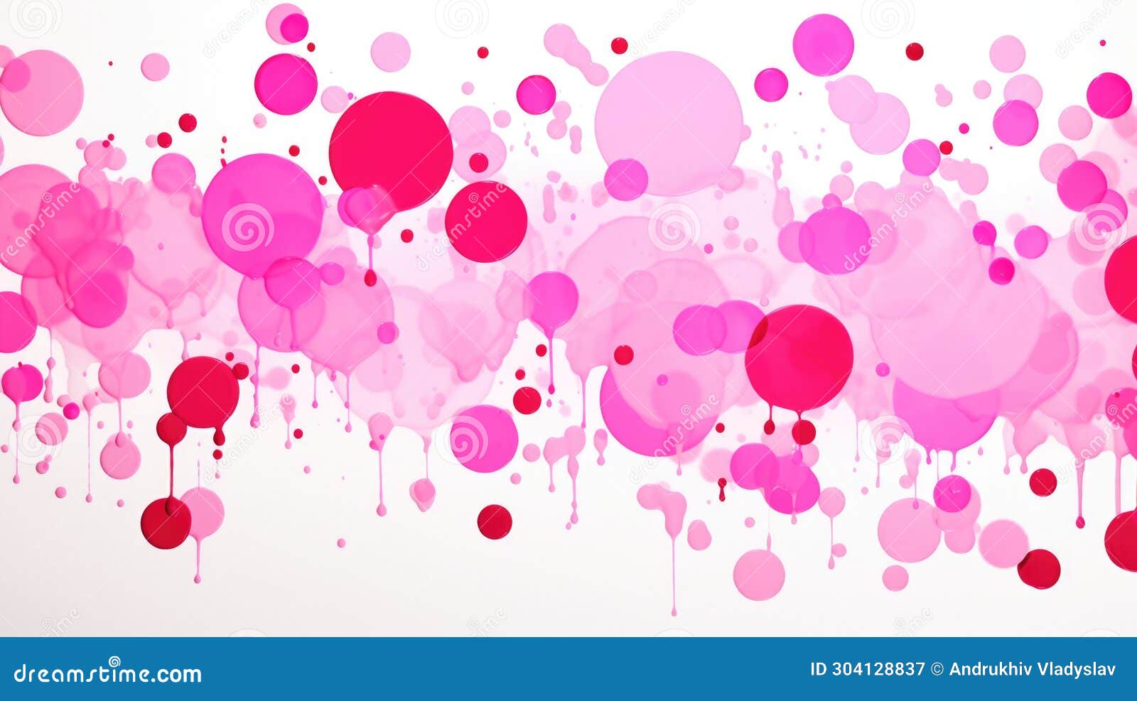 Hot Pink Spots on White Background, Abstract Illustration Stock ...