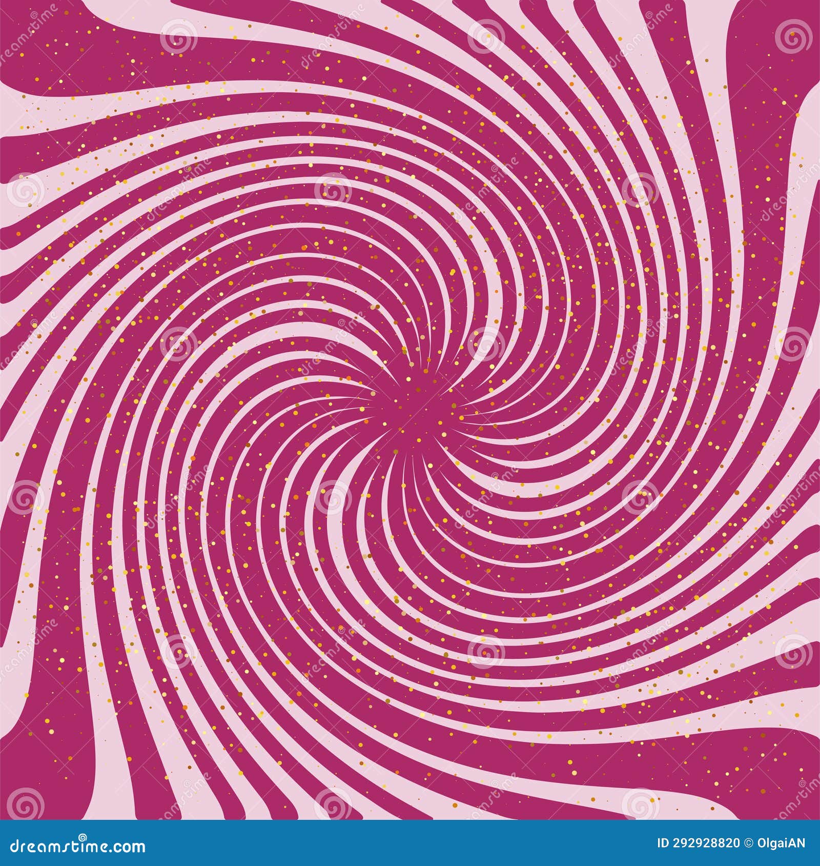 Hot Pink Sunburst Background with Glitter. Rays Background in Retro ...