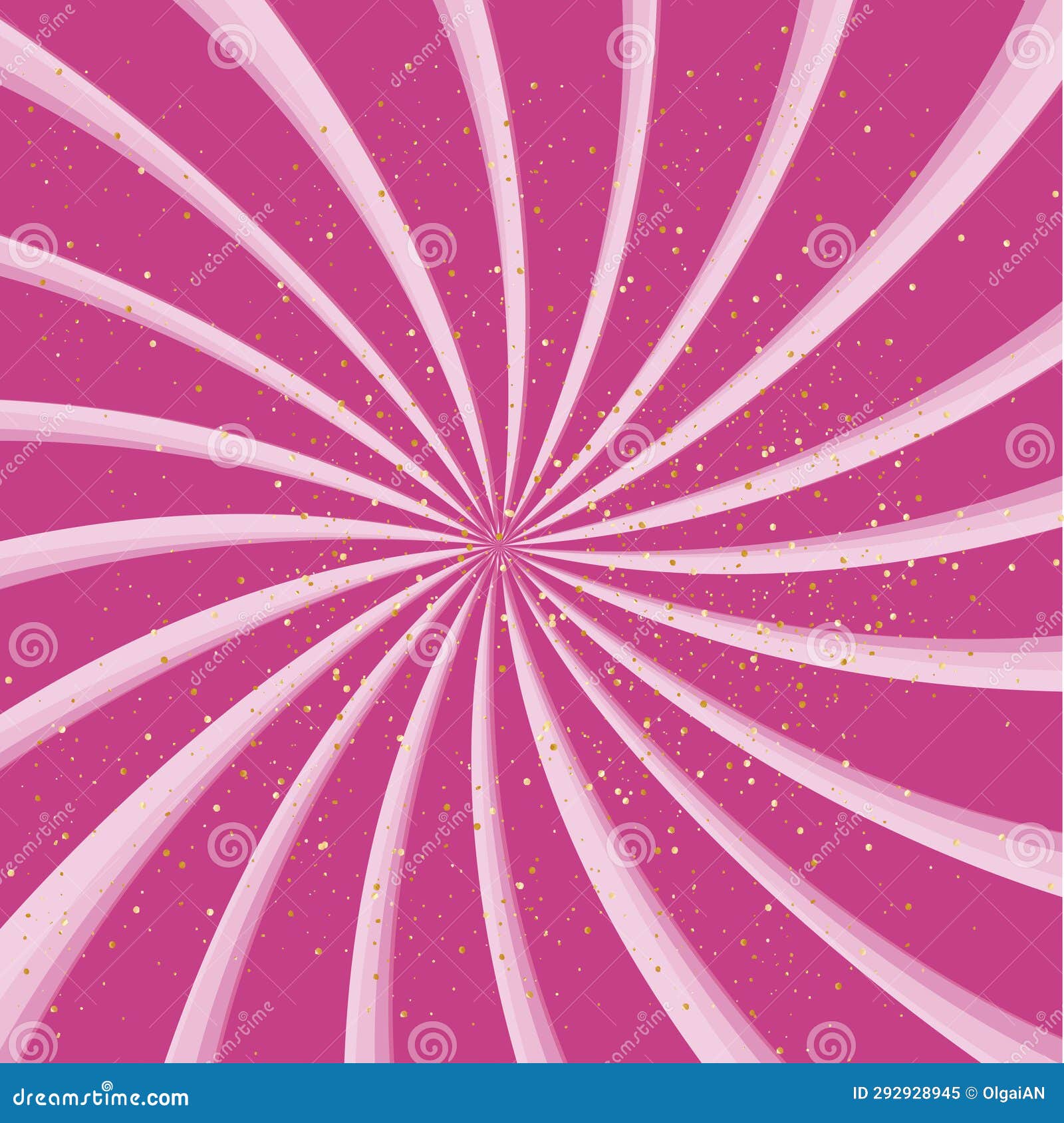 Hot Pink Sunburst Background with Glitter. Rays Background in Retro ...