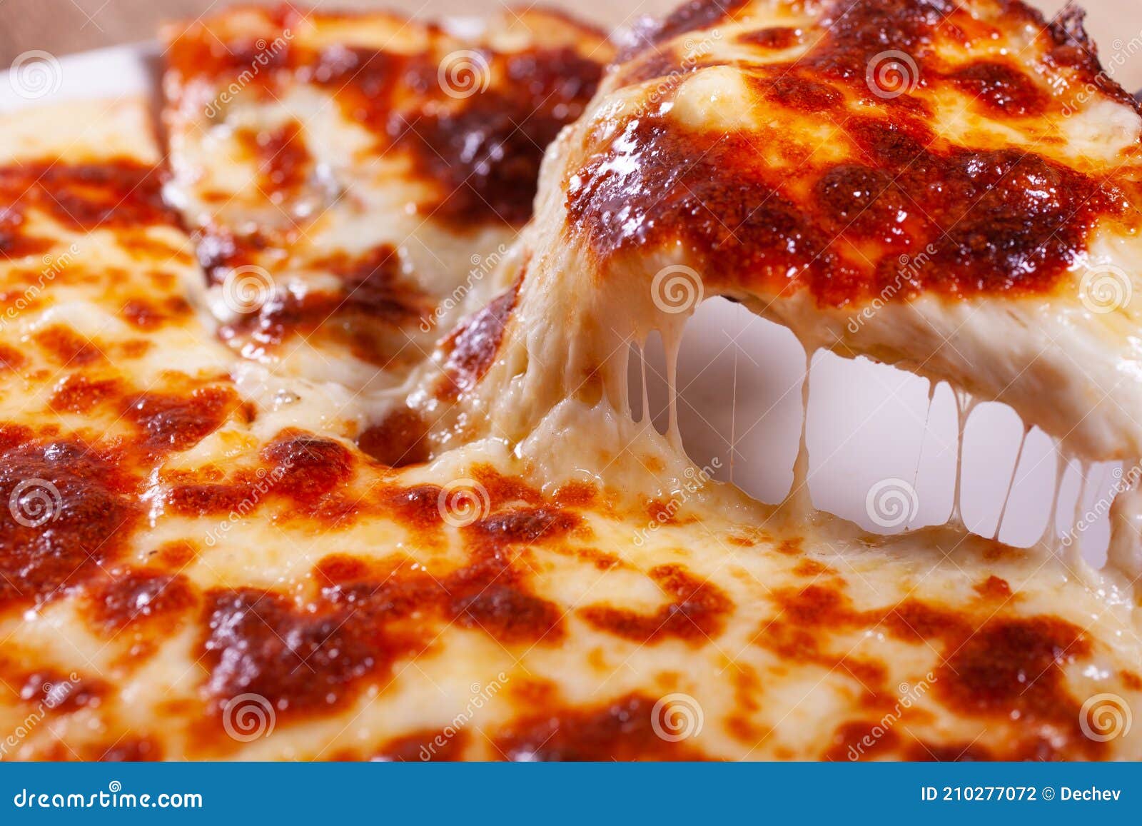 Hot Pizza with Melted Cheese Stock Photo - Image of close, melted ...