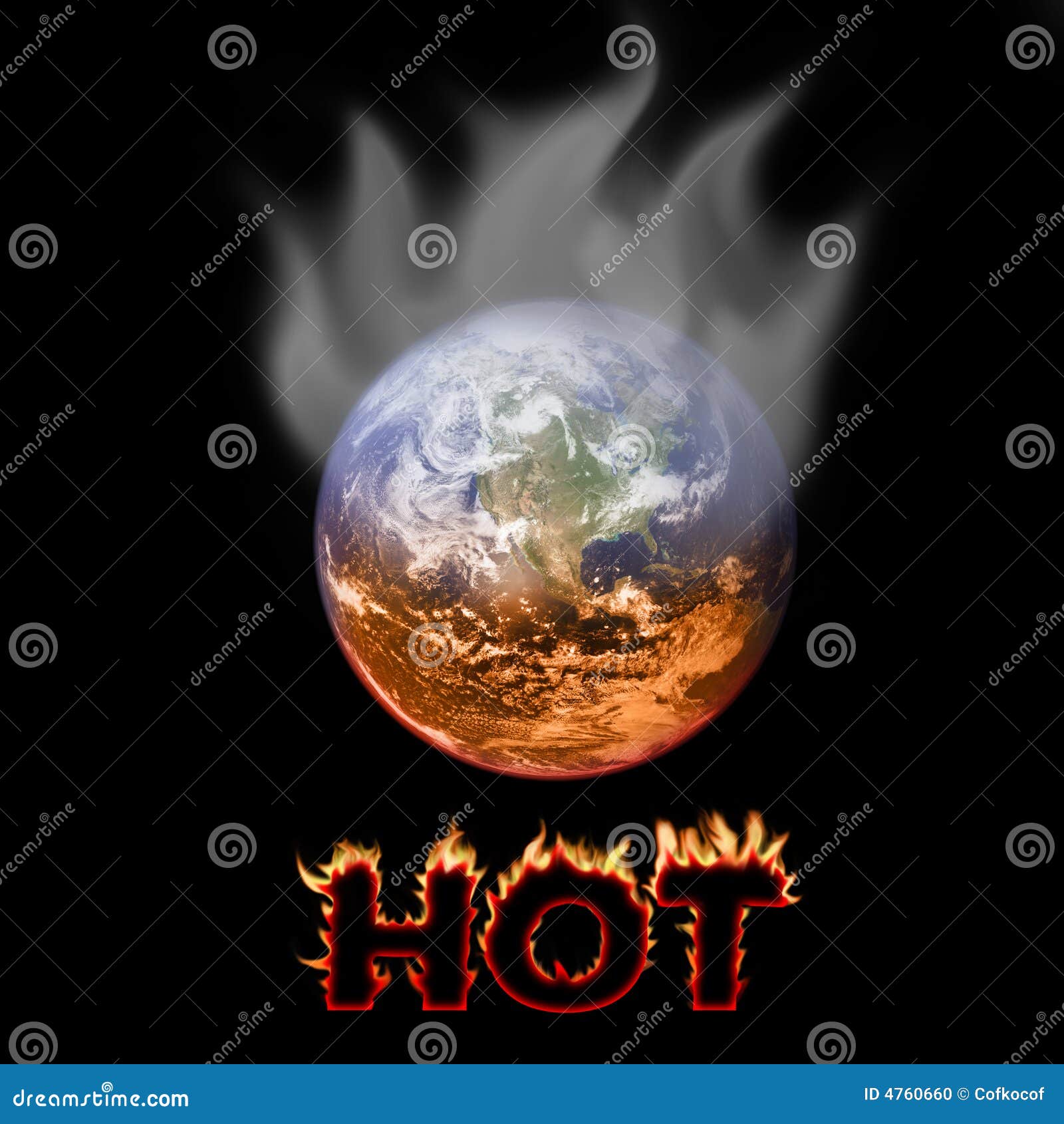 Hot planet to live on stock illustration. Illustration of ocean - 4760660