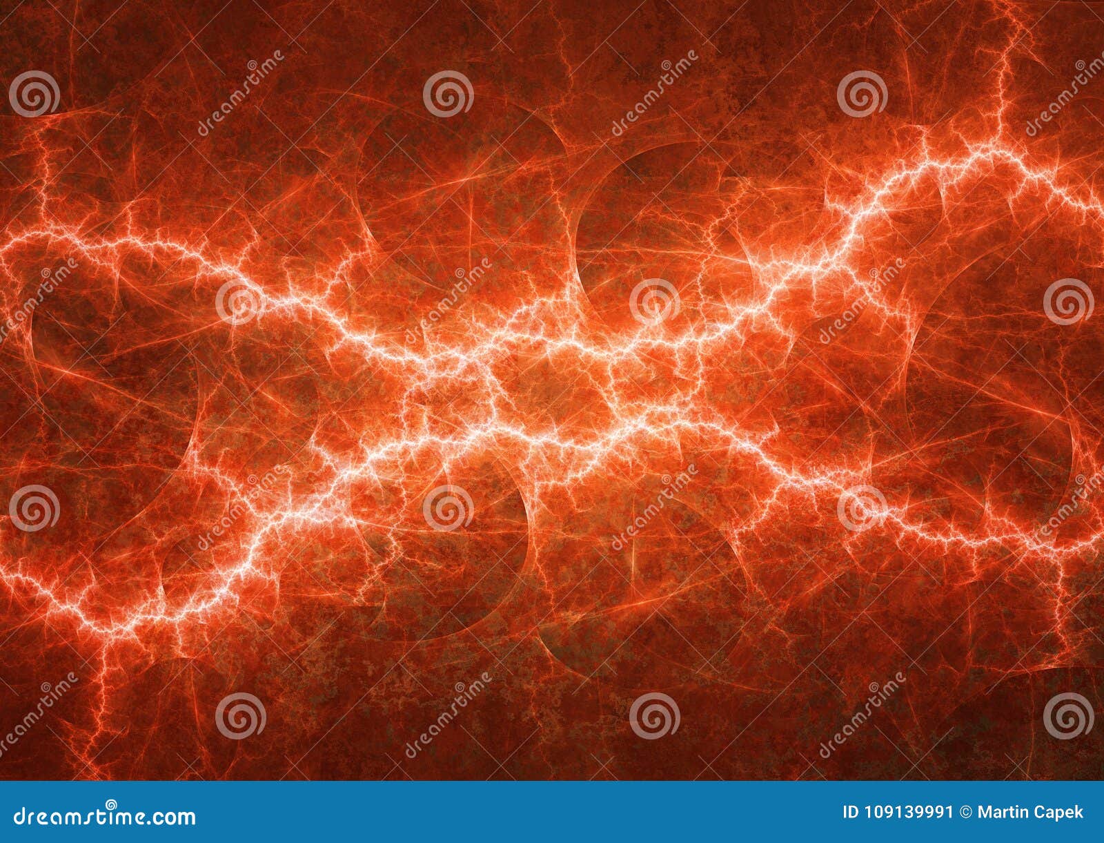 Hot plasma lightning bolt stock illustration. Illustration of fantasy ...