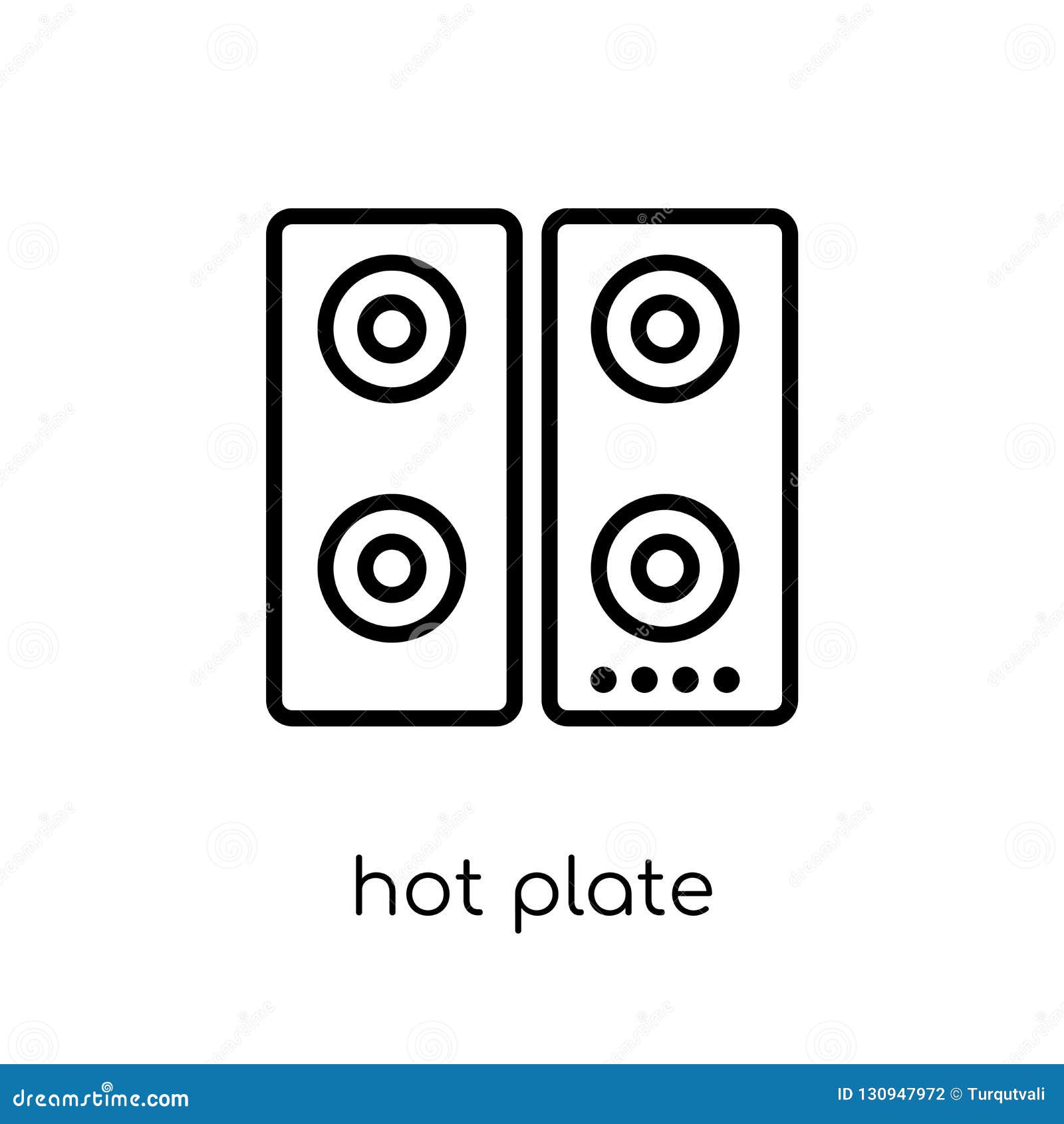 Hot Plate Icon from Electronic Devices Collection. Stock Vector ...