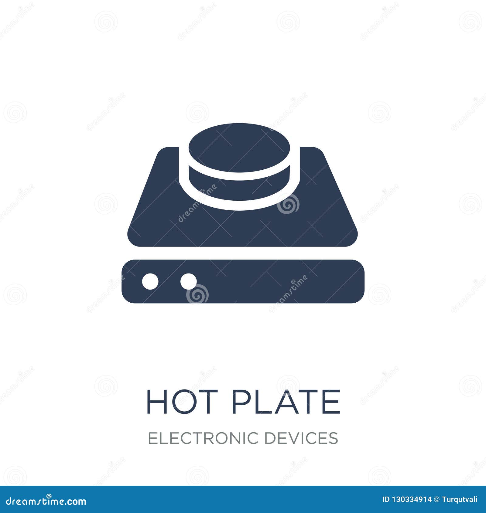 Hot Plate Icon. Trendy Flat Vector Hot Plate Icon on White Backg Stock ...