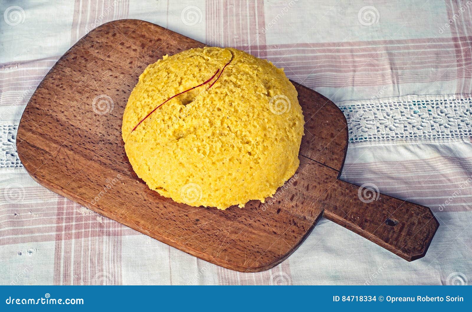 Hot Polenta on Wooden Board. Stock Photo - Image of food, kitchen: 84718334