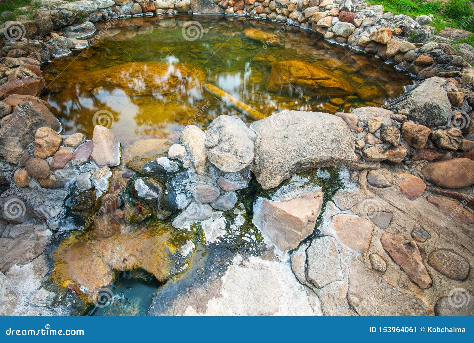 Hot Pond in Chae Son Hot Spring Stock Image - Image of boil, pond ...