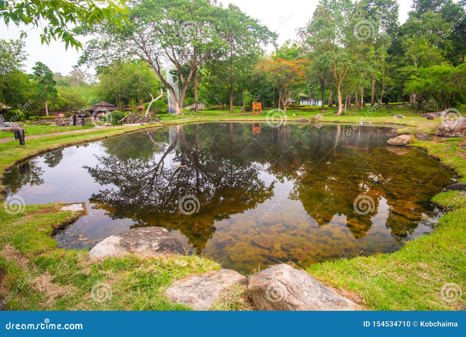 Hot Pond in Chae Son Hot Spring Stock Photo - Image of landmark ...