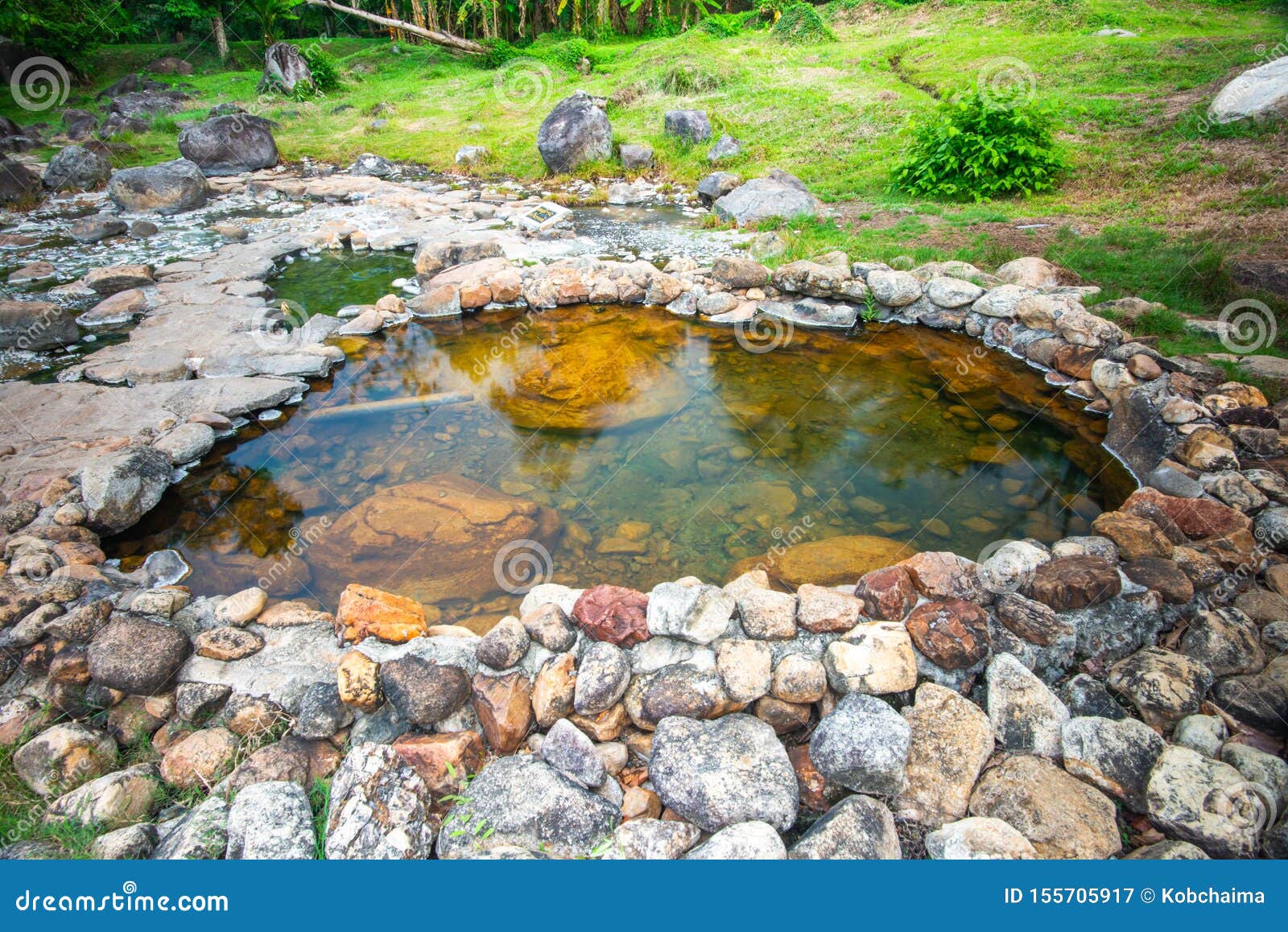 Hot Pond in Chae Son Hot Spring Stock Image - Image of chae, province ...
