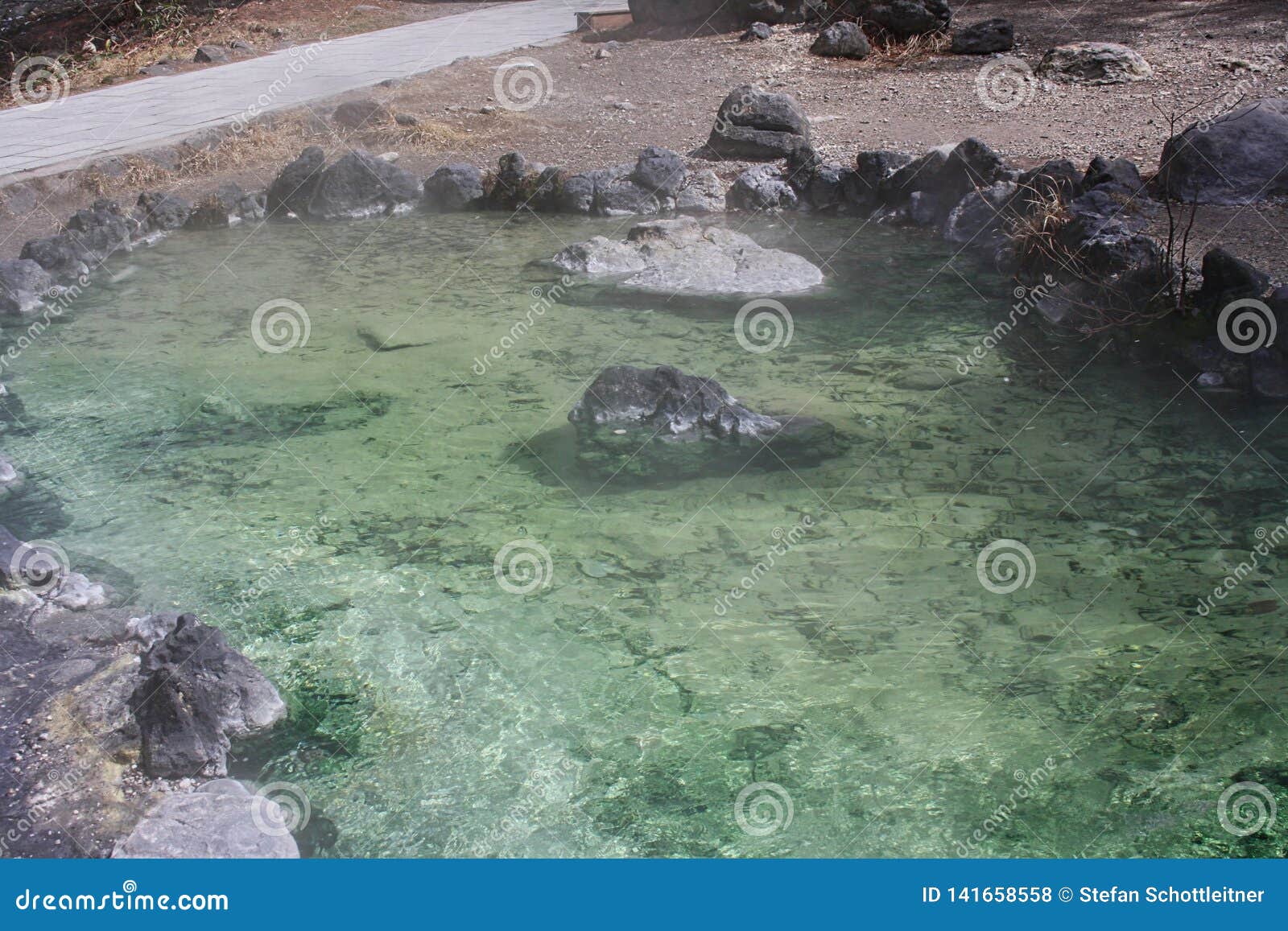 A Hot Pond in the Mountains Stock Photo - Image of rocks, spot: 141658558