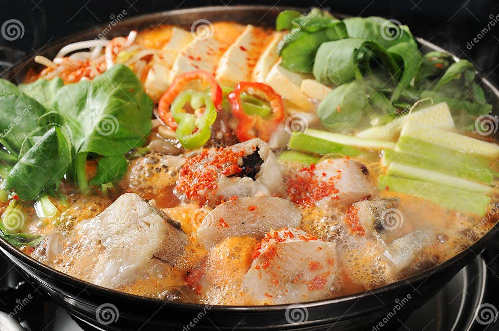 Hot pot stock image. Image of japanese, calorie, mussels - 12334451