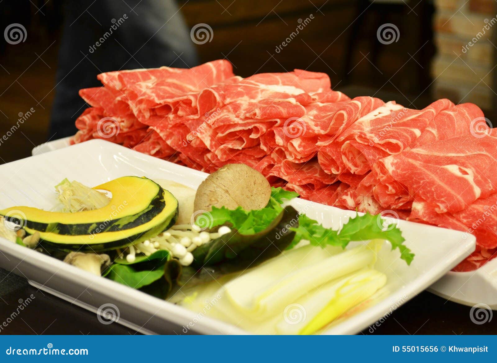 Hot Pot with Beef and Vegetable Stock Photo - Image of suki, asian ...