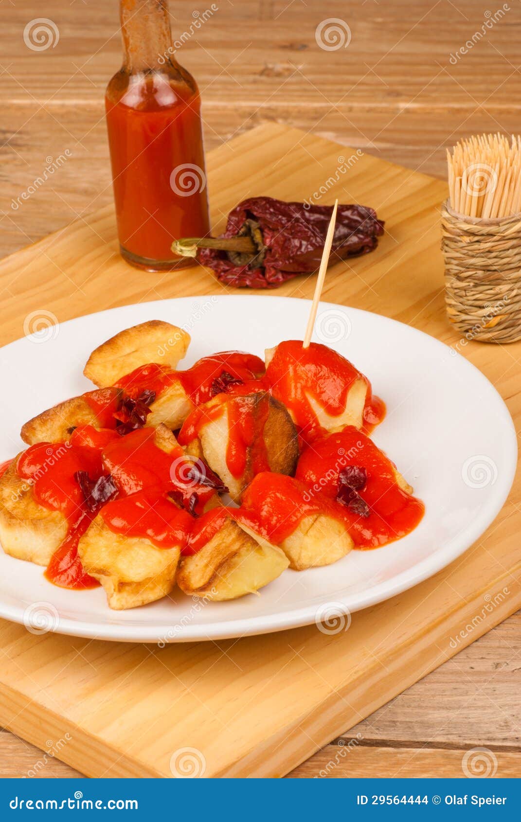 Hot potato tapa stock photo. Image of portion, patatas - 29564444
