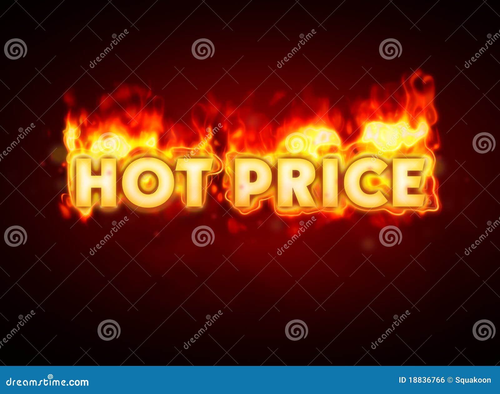 Hot price on fire stock illustration. Illustration of label - 18836766