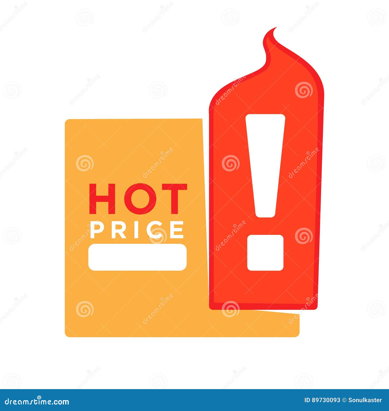 Hot Price Informative Sticker with Exclamation Point Logo Stock Vector ...