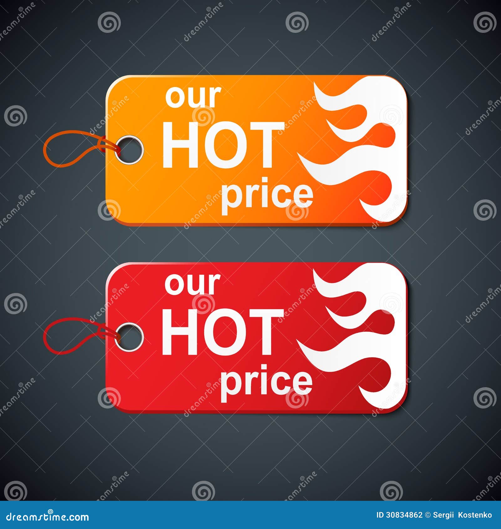 Hot price labels with fire stock vector. Illustration of information ...
