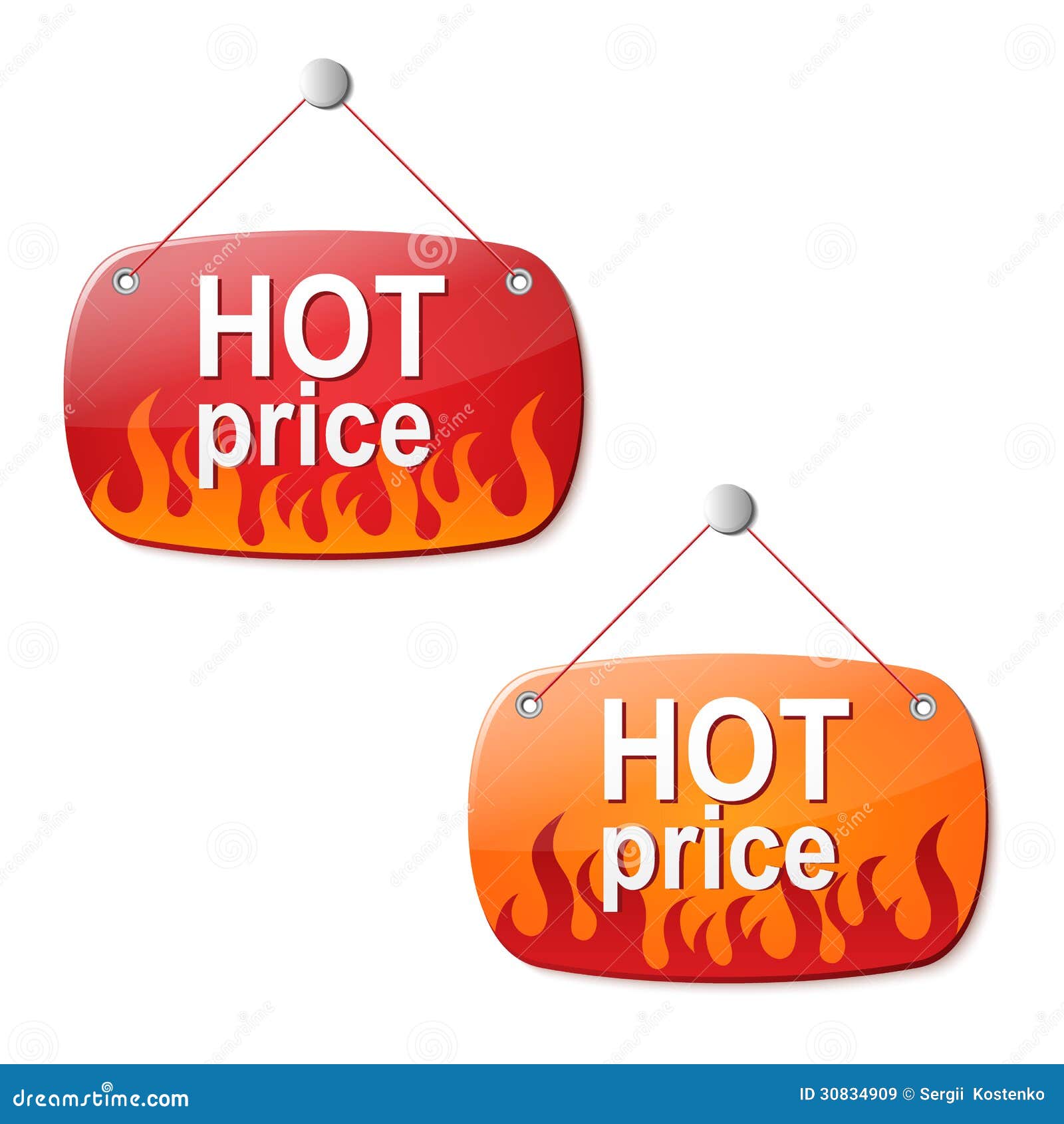 Hot price signs stock vector. Illustration of shadow - 30834909