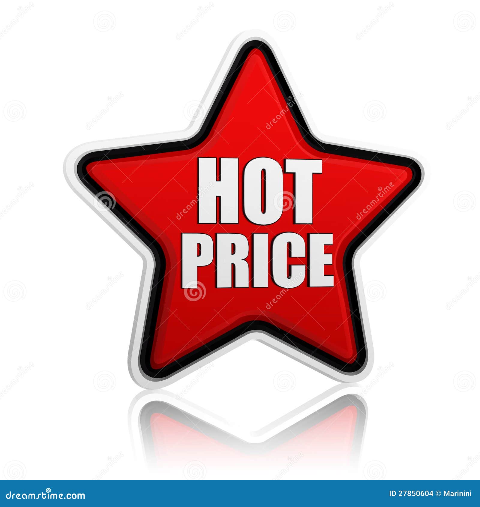 Hot price star button stock illustration. Illustration of advertise ...