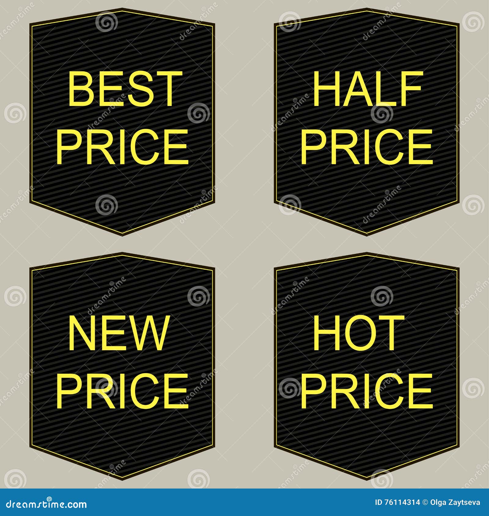 Hot price tags set. stock illustration. Illustration of banner - 76114314