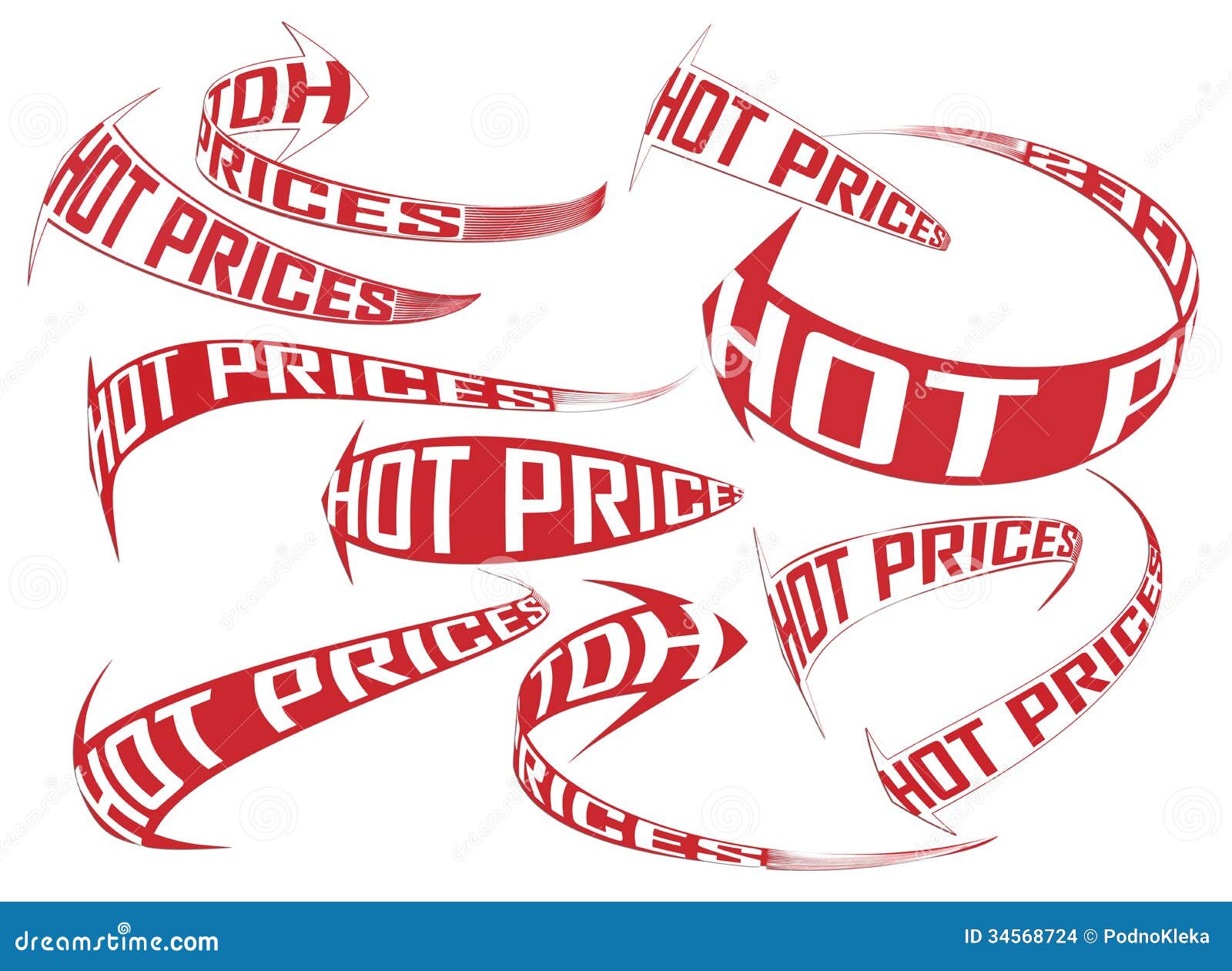 Hot Prices Shopping Direction Vector Arrows Set Stock Vector ...