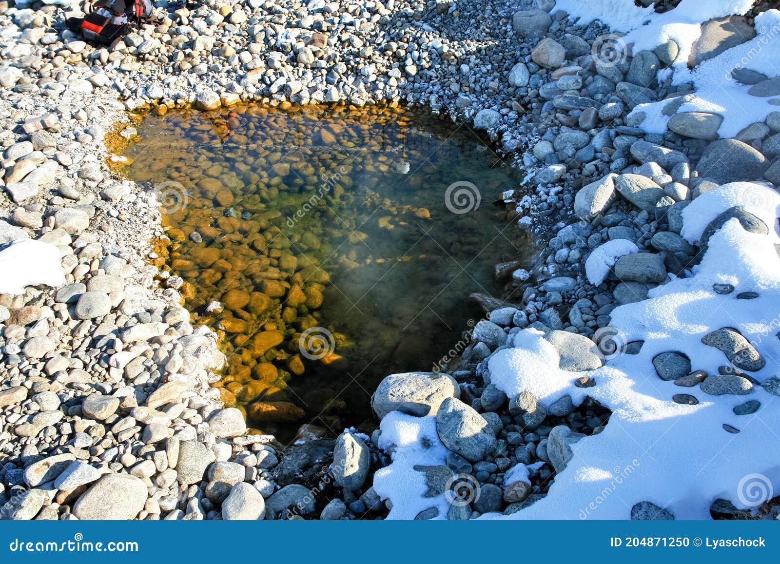 Hot Puddle of Water of Thermal Spring Stock Photo - Image of pool ...