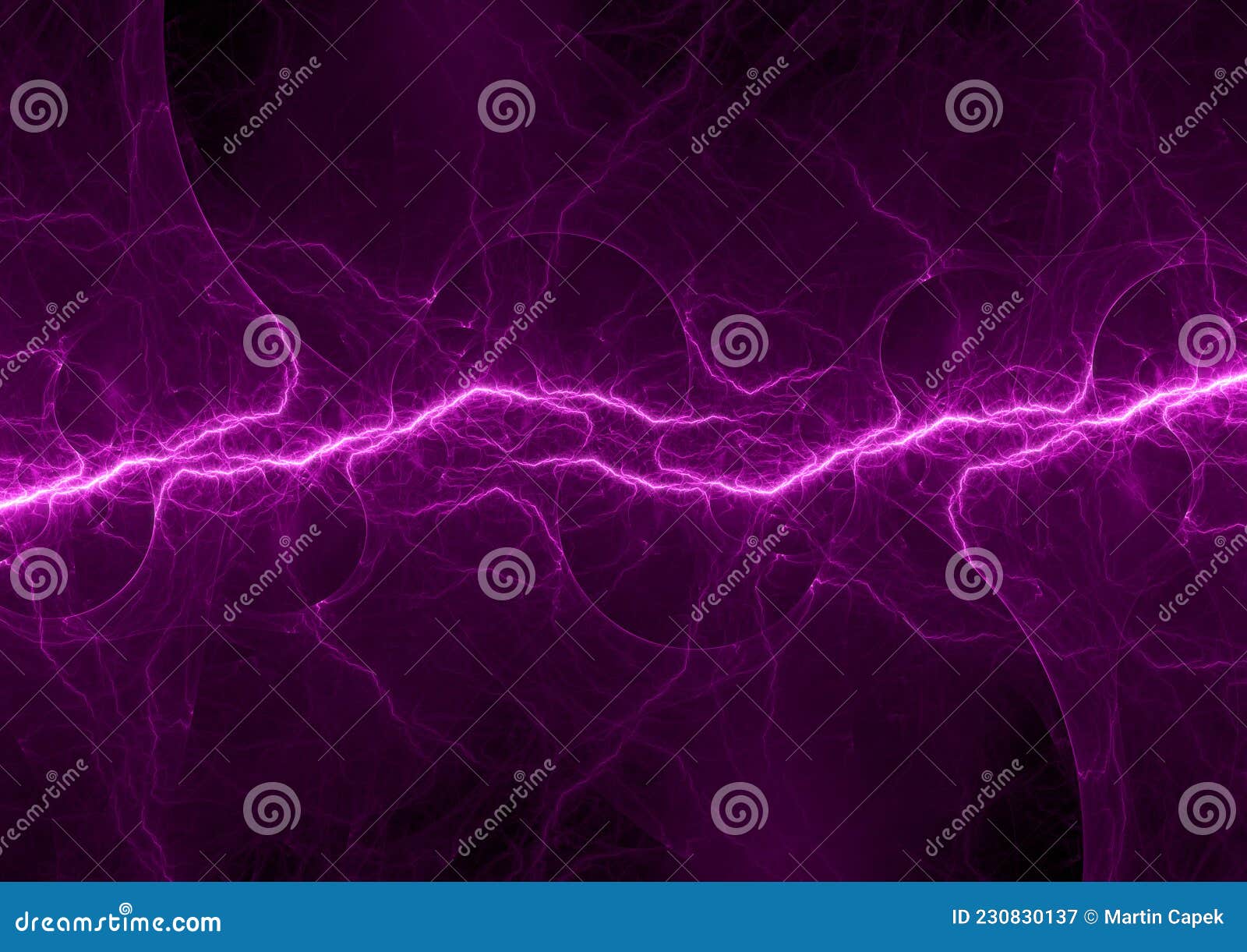 Hot Purple Lightning, Plasma Electrical Background Stock Illustration ...