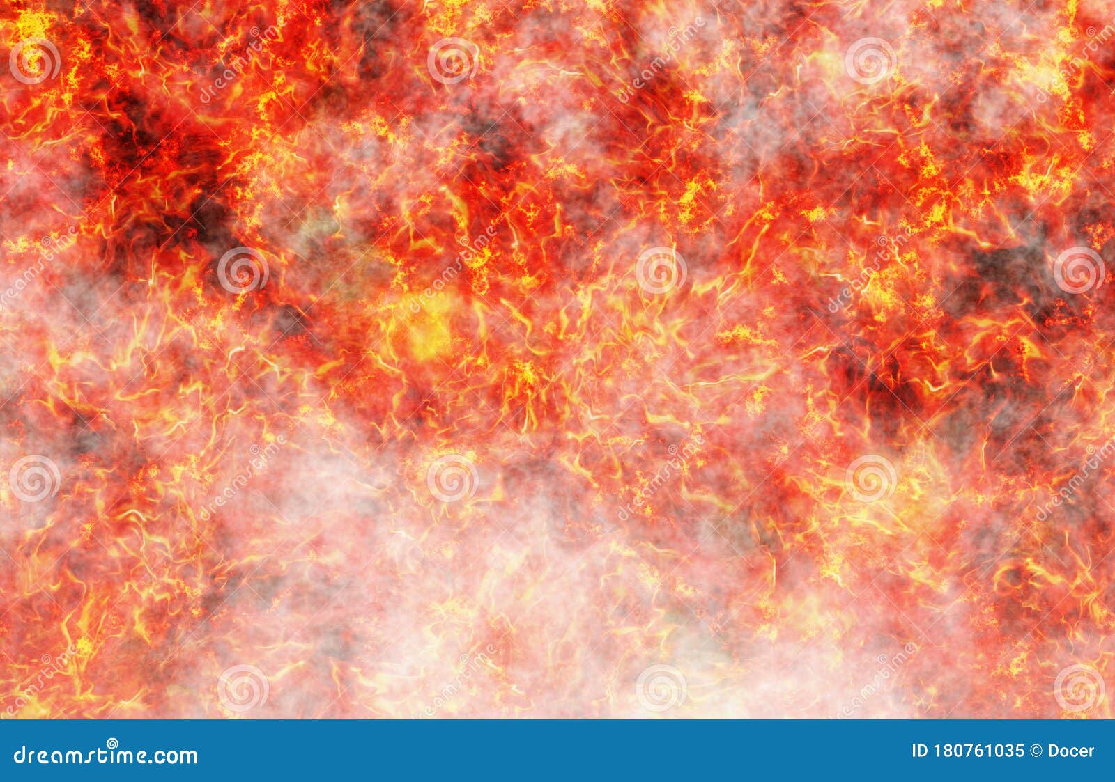 Hot Red Fire Background with Smoke Stock Illustration - Illustration of ...