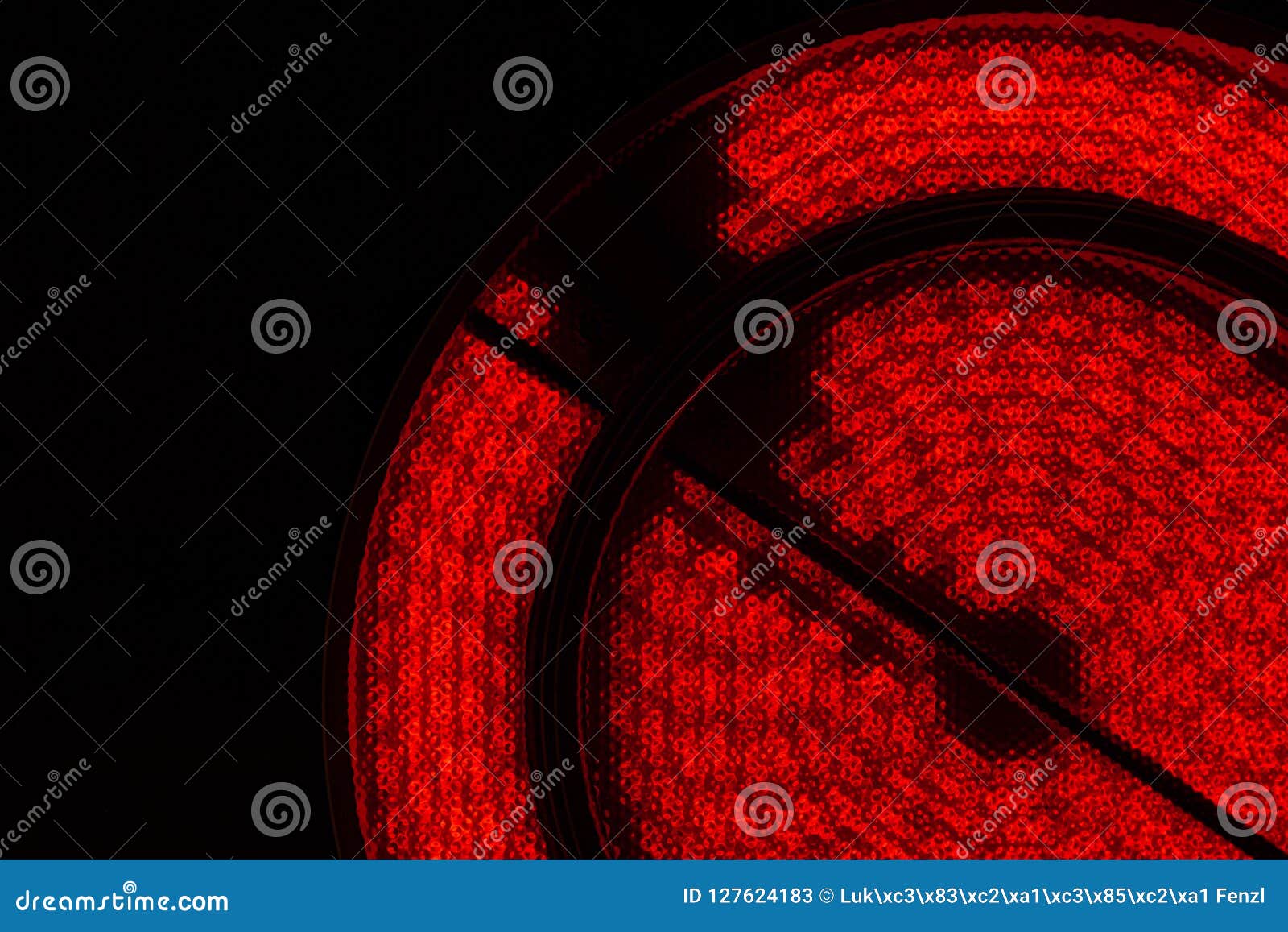 Hot Red Hot Plate. Top View. Black Desk. Stock Image - Image of prepare ...