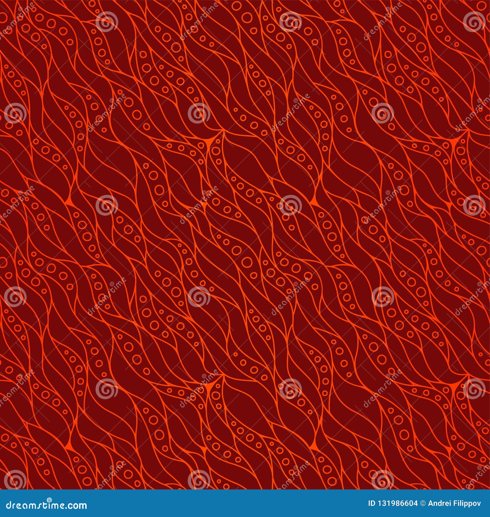 Hot Red Seamless Pattern with Decorative Fire Stock Vector ...