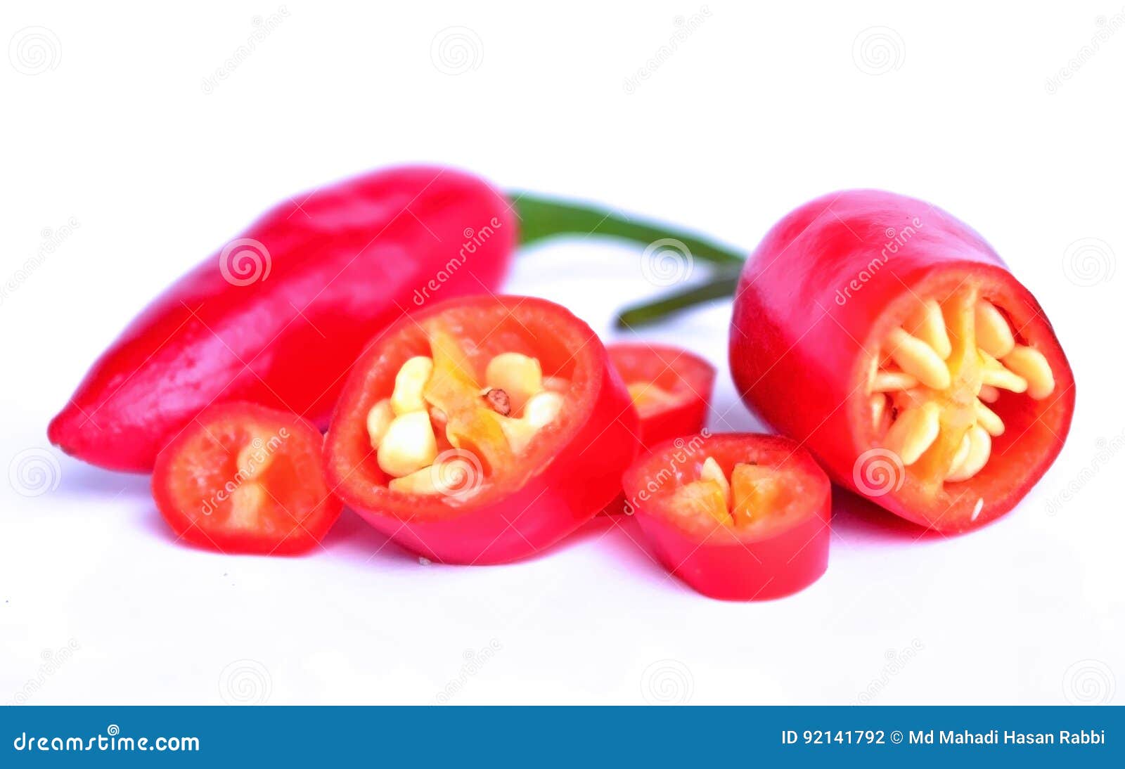 HOT RED Spicy Chili Slice stock photo. Image of eating - 92141792