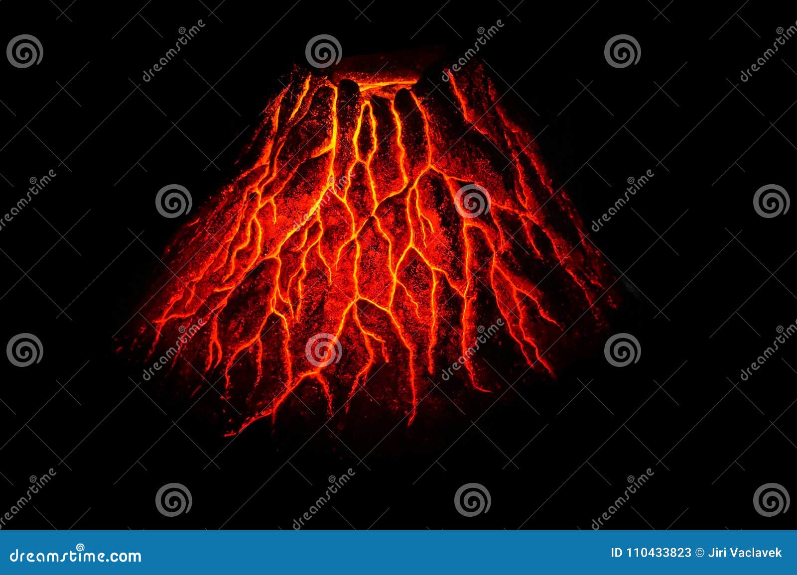 Hot red volcano stock image. Image of glowing, planet - 110433823