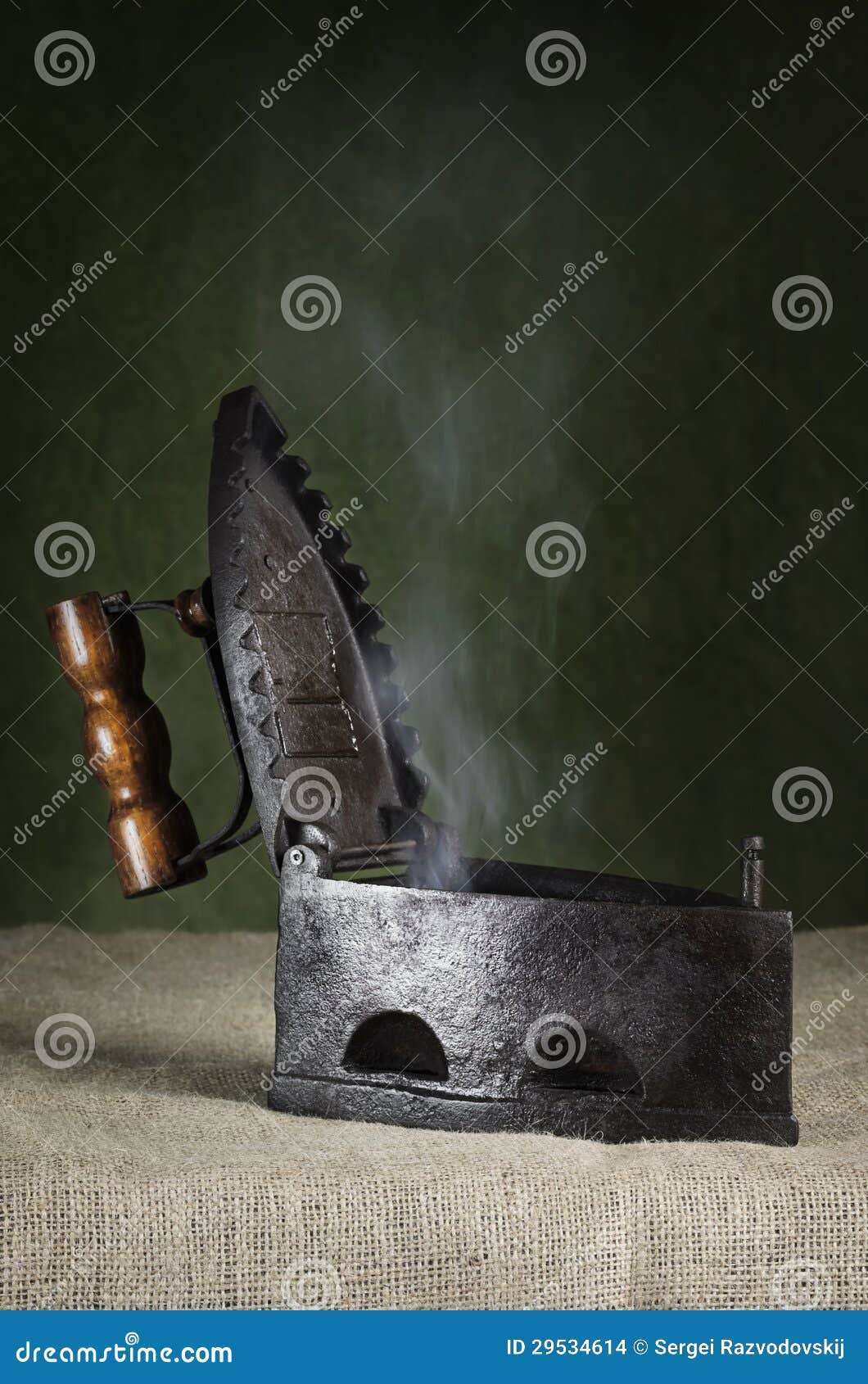 Hot Retro Iron stock photo. Image of fume, iron, fabric - 29534614