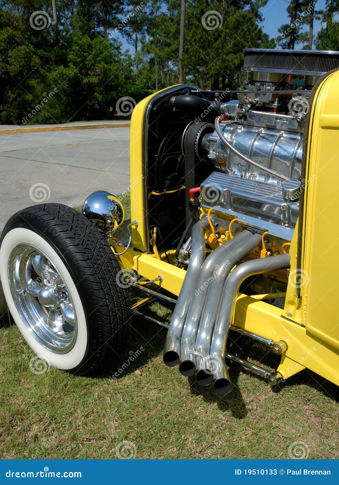 Hot rod car engine stock image. Image of vehicle, customized - 19510133