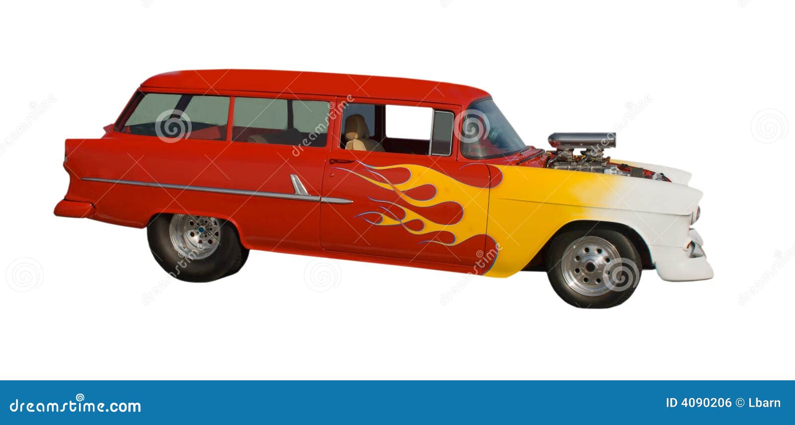 Hot Rod Car with Flaming Paint Stock Photo - Image of vehicle, sport ...