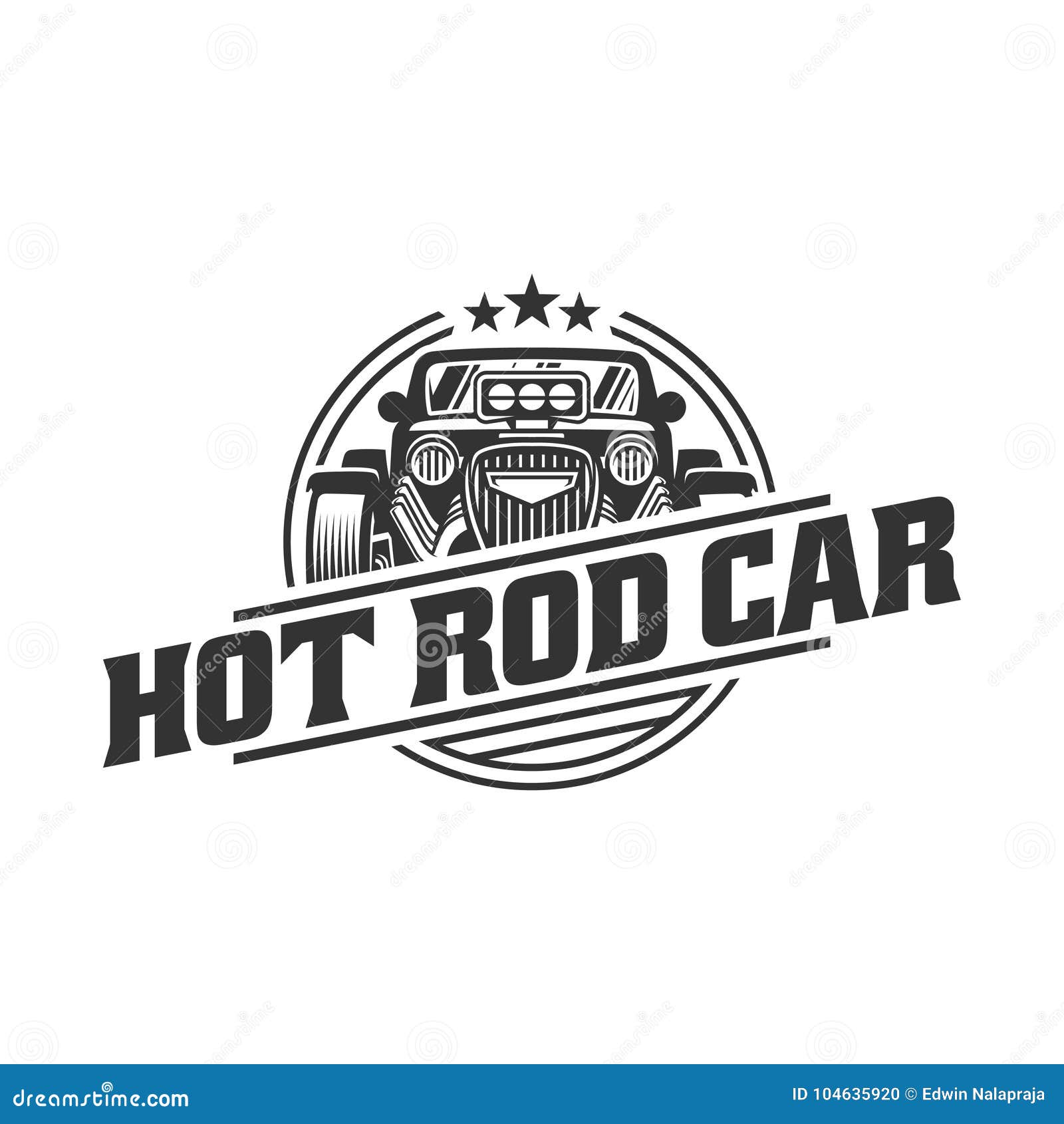 Hot Rod Car Logo, HotRod Vector Emblem, Vector Hot Rod Car Logo Stock ...