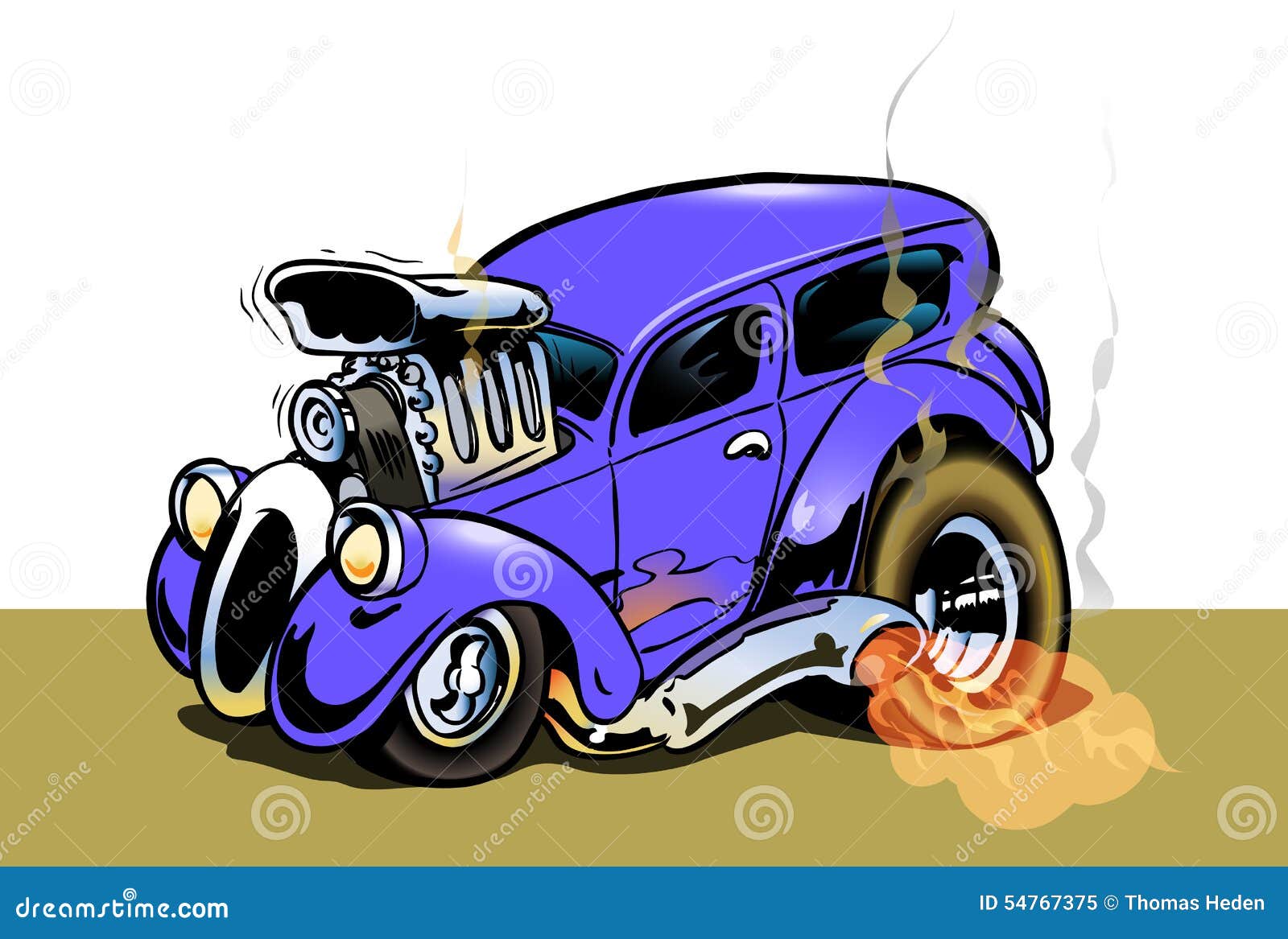 Hot Rod stock vector. Illustration of style, tyres, power - 54767375