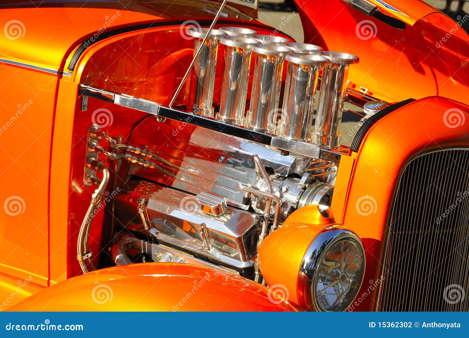 Hot Rod Engine 2 stock photo. Image of bright, design - 15362302